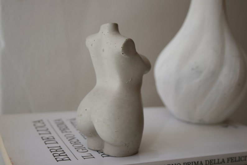 Curvy Female Torso Concrete Plus Size Goddess Sculpture Naked Woman ...