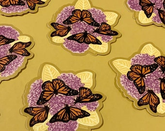 Monarch Butterfly Sticker Laminated Glossy Finish - Etsy
