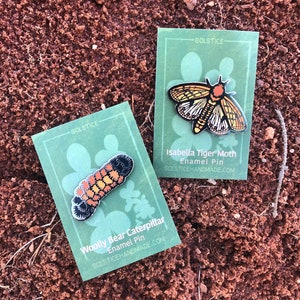 Woolly Bear Caterpillar Enamel Pin - Etsy