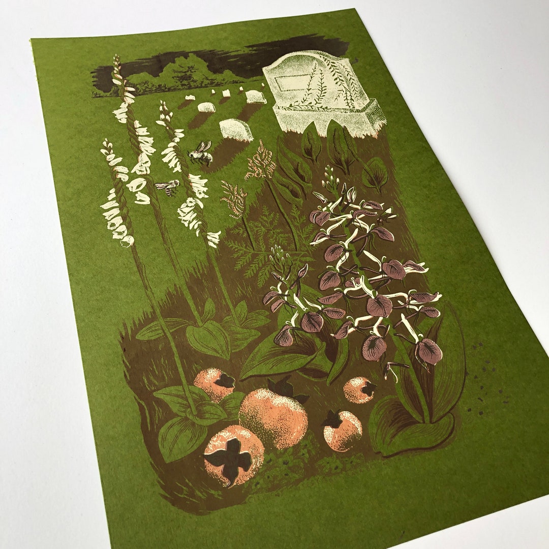 Cemetery Botany Print - Etsy