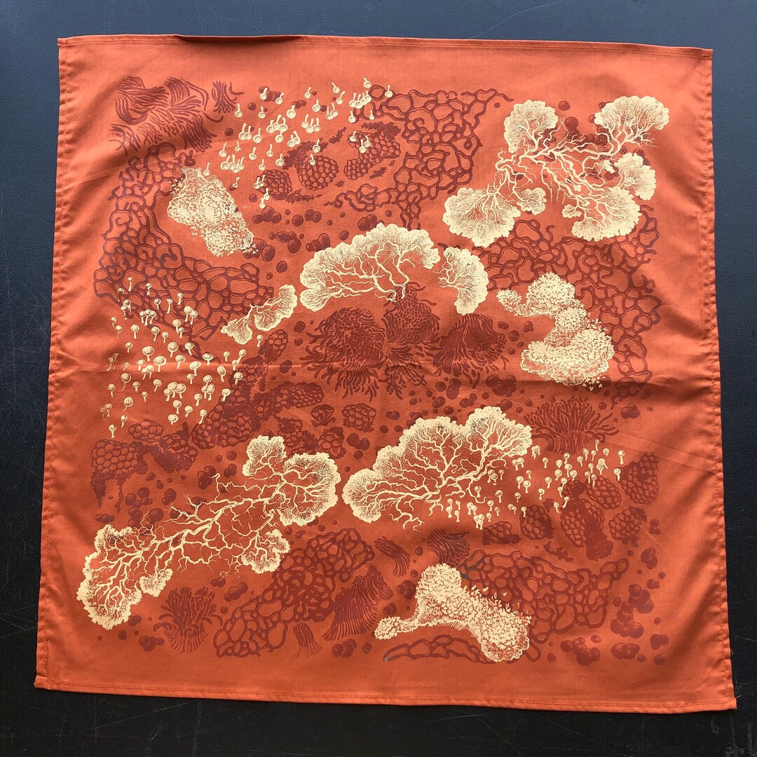 Slime Mold Bandana - Rust - Etsy