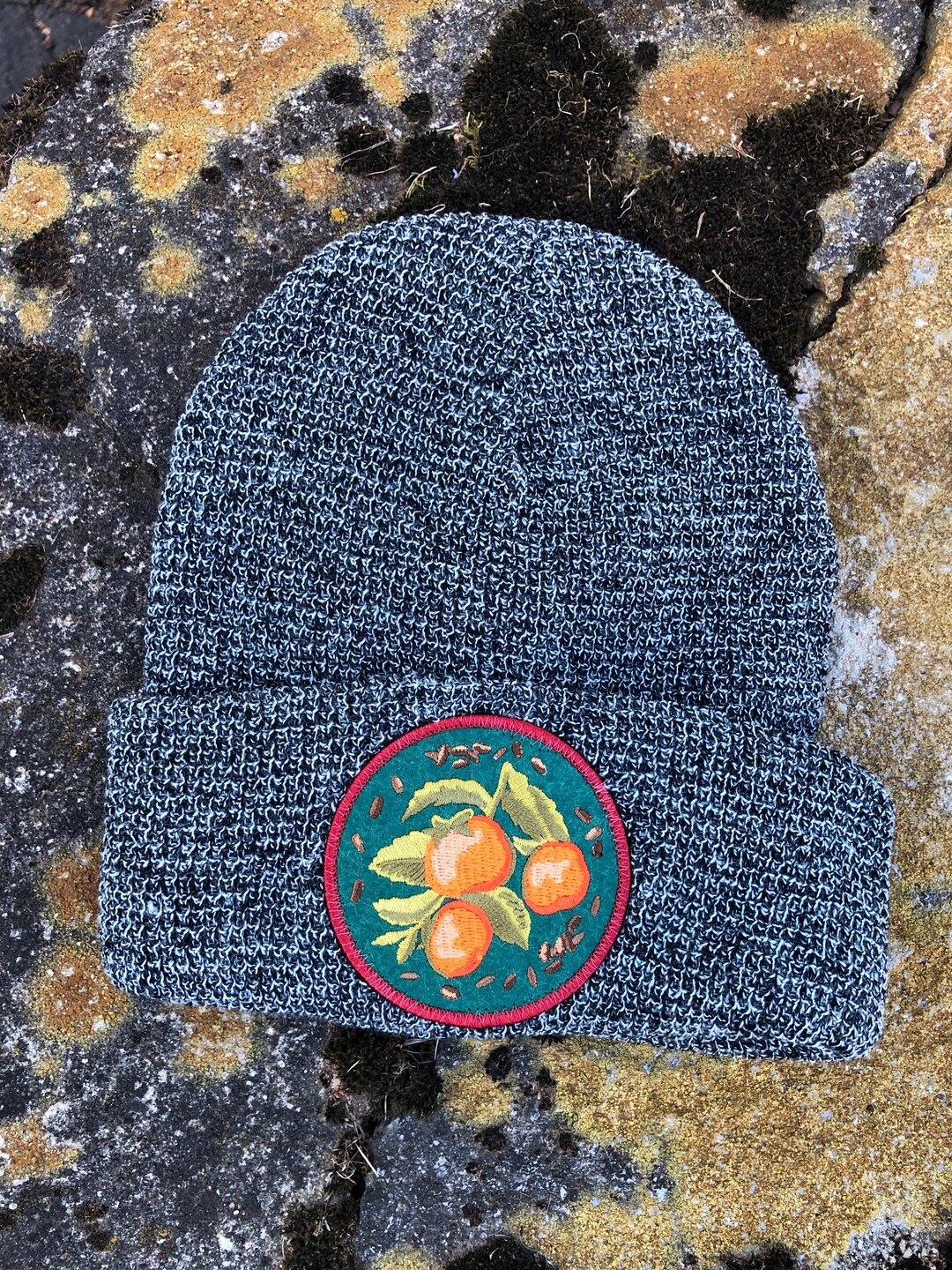 Persimmon Native Plant Patch Waffle Beanie Hat - Etsy
