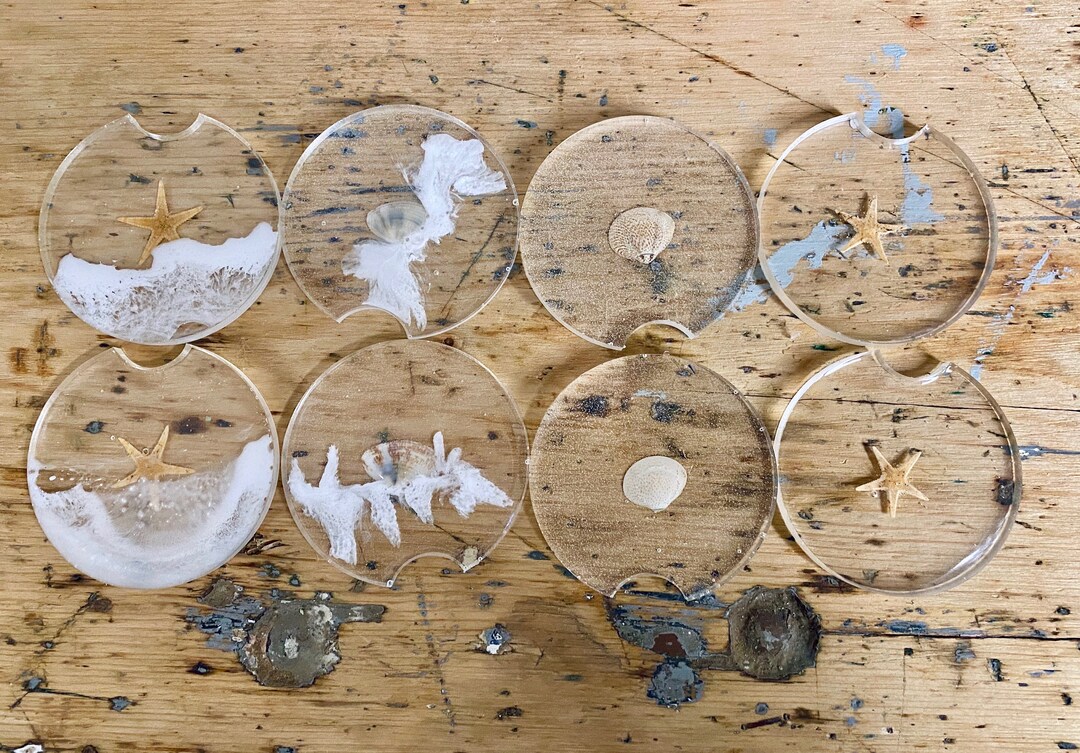 Beach Scene Car Coasters 2 - Etsy