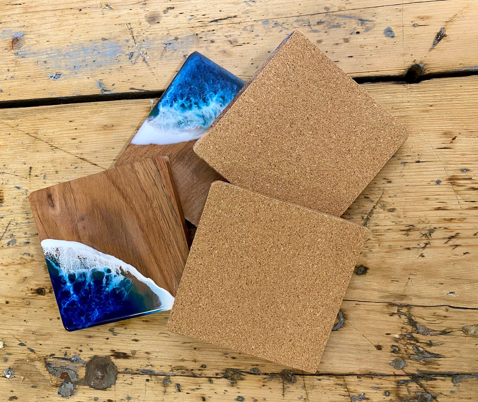 Wooden Ocean Beach Coasters 4 //perfect for Summer - Etsy UK