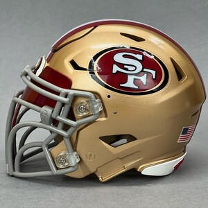 3D Printed San Francisco 49ers Gold Metallic Standard Logo Riddell ...