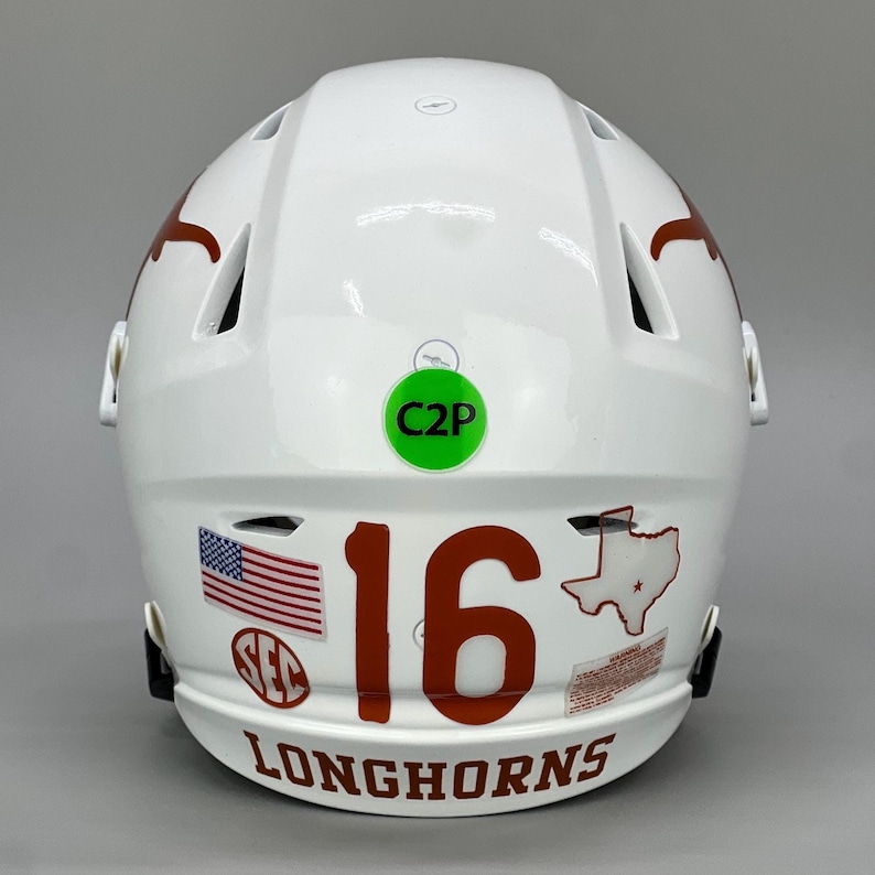 3D Printed Arch Manning Texas Longhorns Themed Riddell Speedflex Mini ...