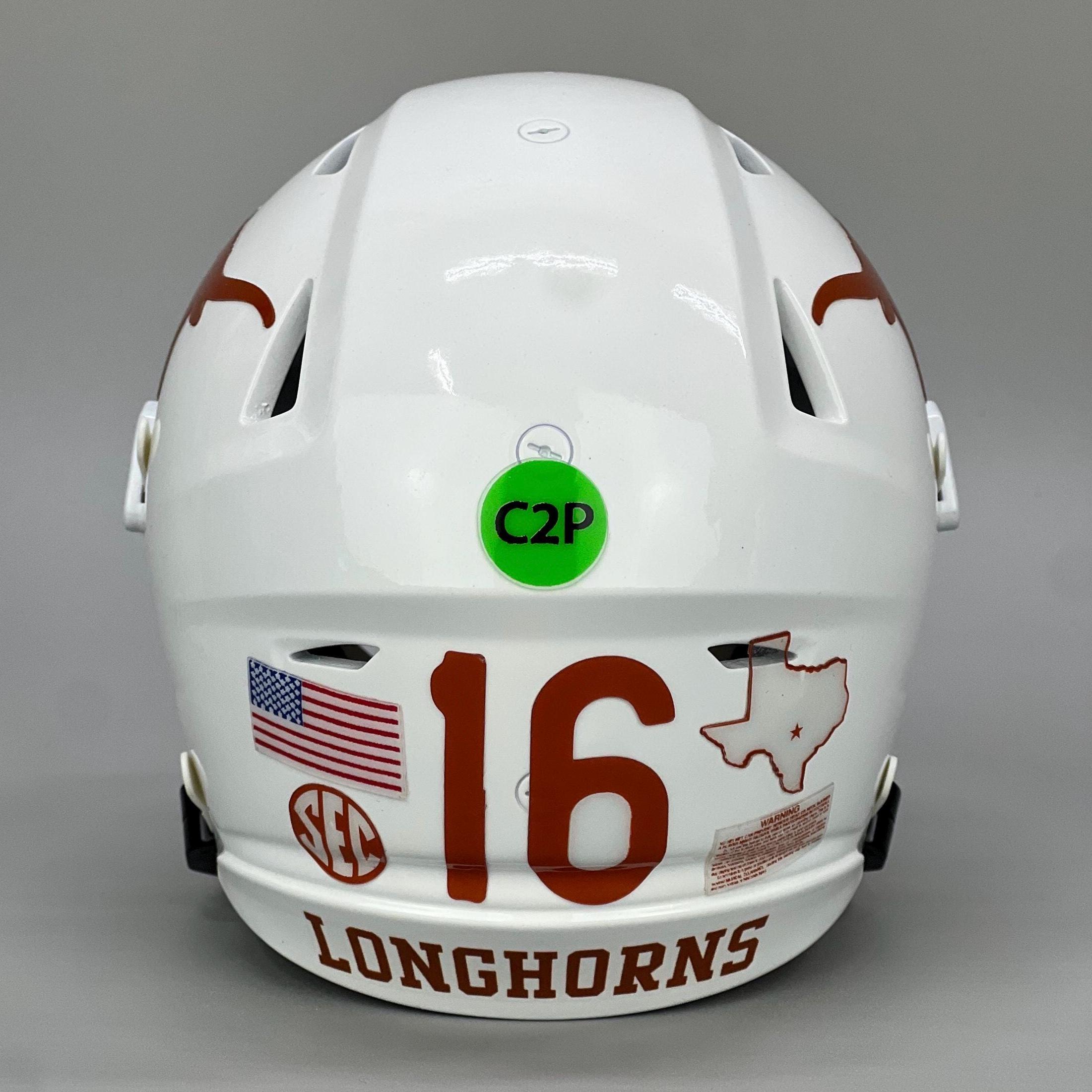 3D Printed Arch Manning Texas Longhorns Themed Riddell Speedflex Mini ...