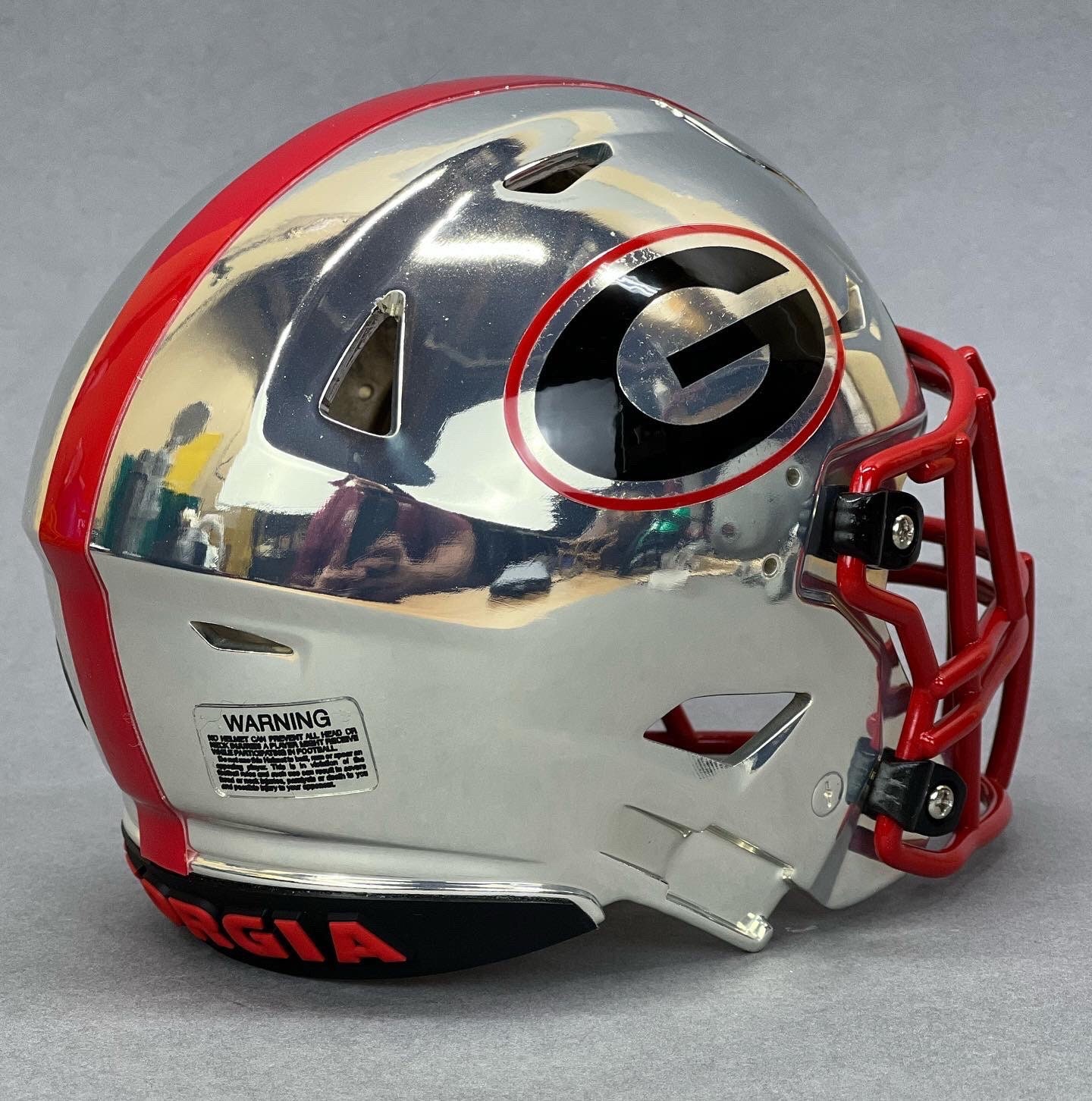 3D Printed Georgia Bulldogs Silver Chrome Riddell Speedflex - Etsy