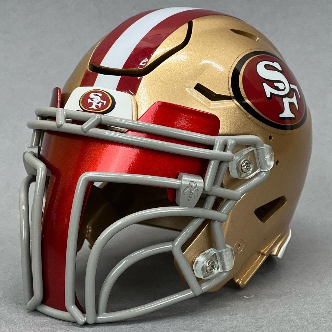 3D Printed San Francisco 49ers Gold Metallic Standard Logo Riddell ...