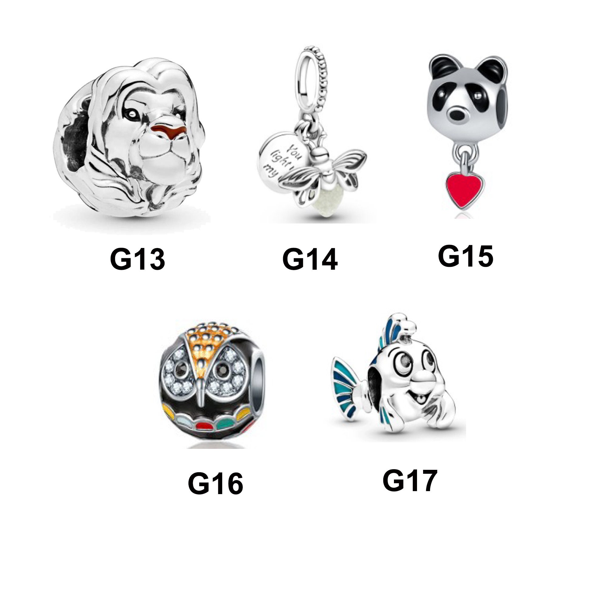 Charms, Fits Pandora Charm Bracelet & Necklace , Animal Panda Pumpkin ...