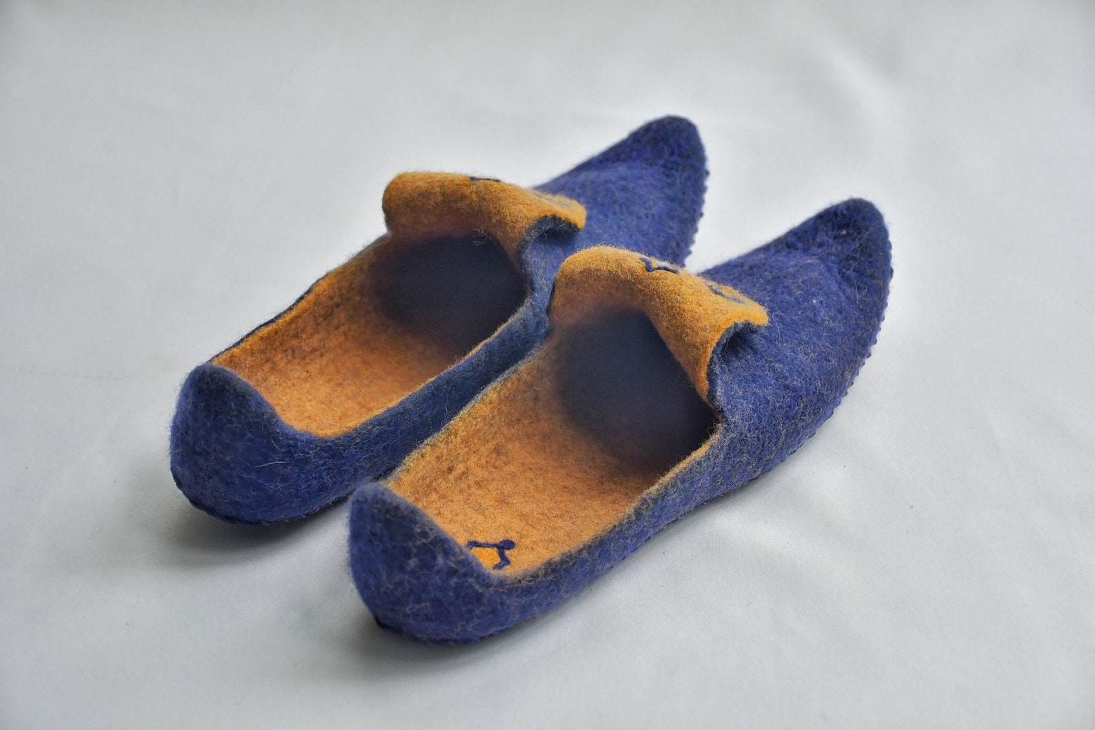 Felted Wool Authentic Men's Slippers - Etsy