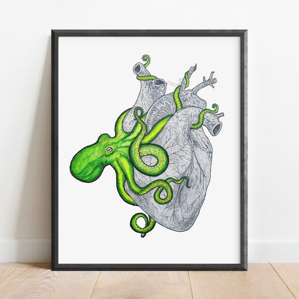 Octopus Heart - Etsy