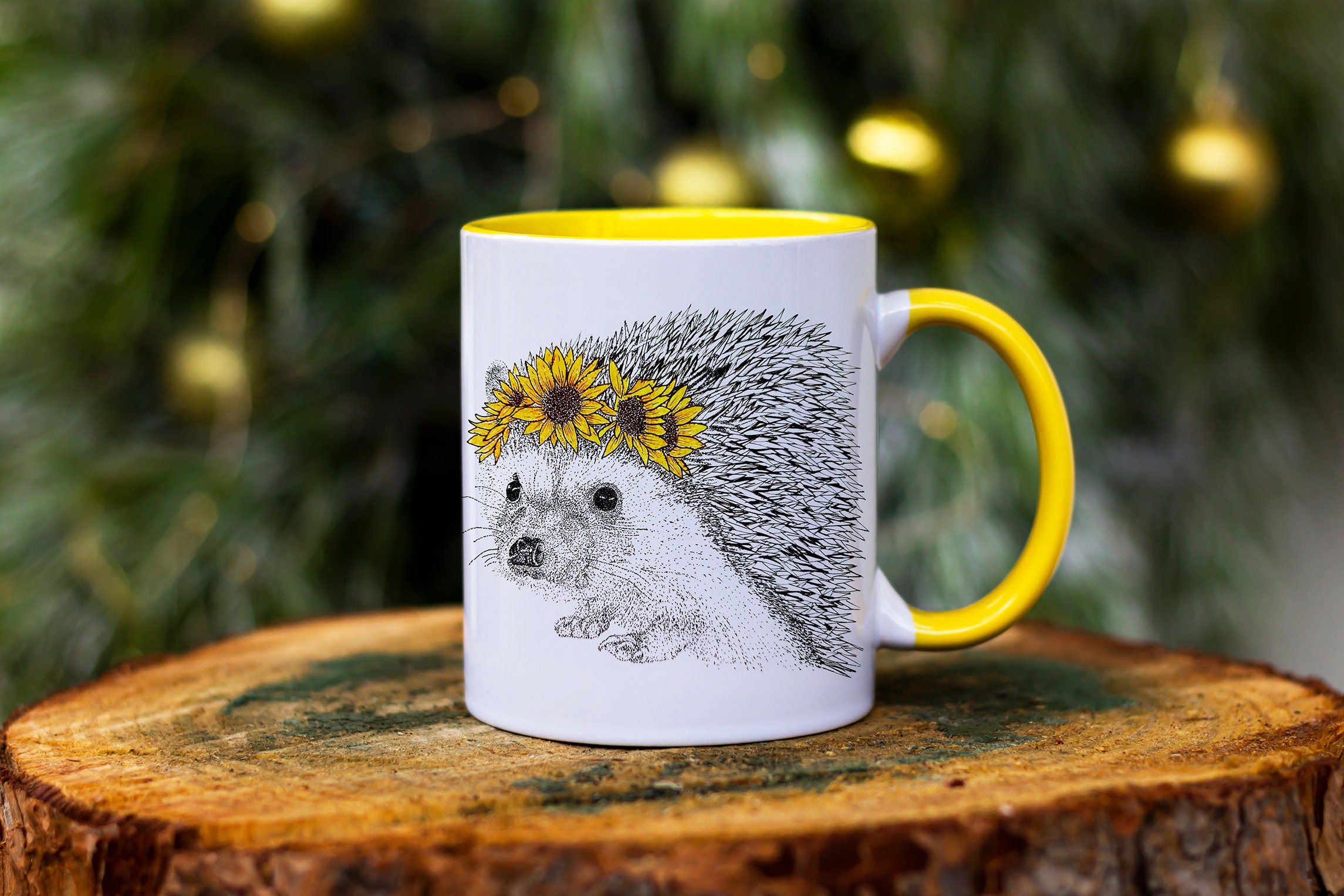 Hedgehog and Sunflower - Etsy