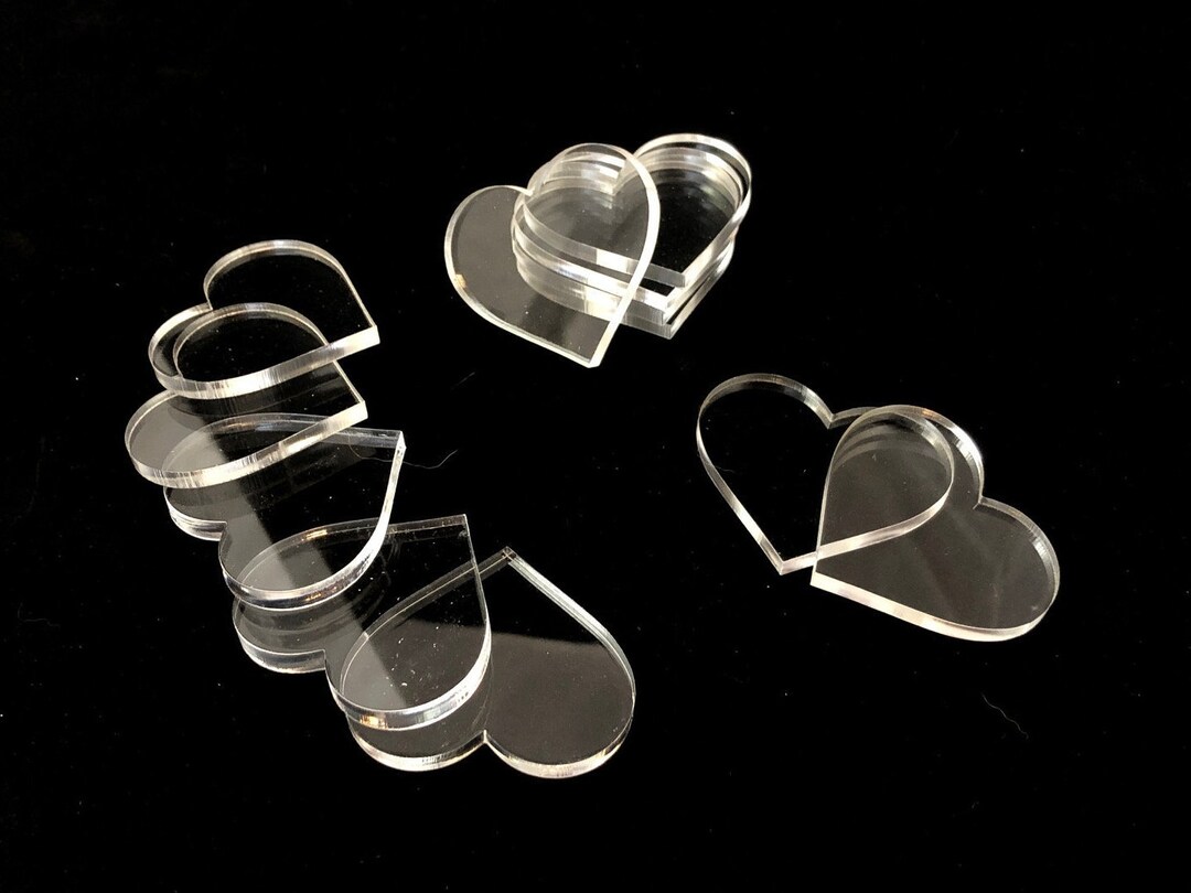Laser Cut Clear Acrylic Blanks Hearts - Etsy