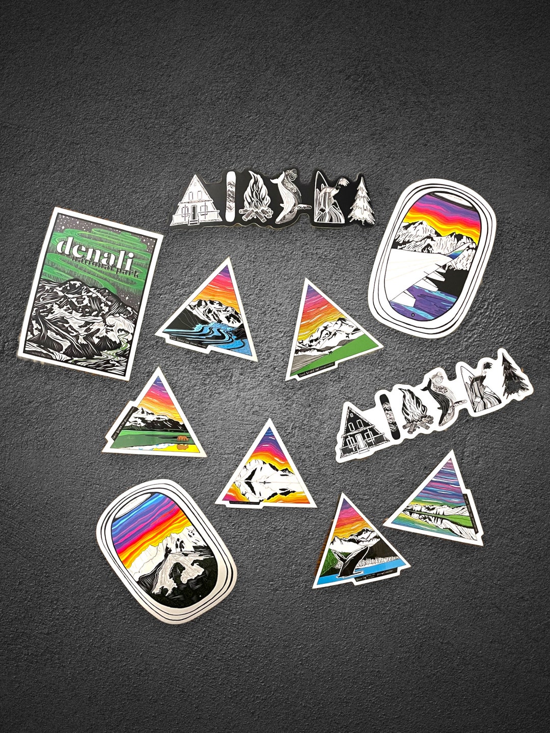 Alaska Sticker Pack: Denali, Wrangell-st. Elias, Katmai, Kenai Fjords ...