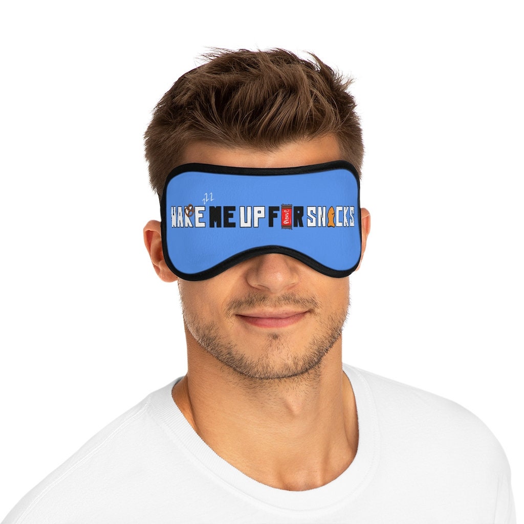 Wake Me up for Snacks: Sleeping Mask, Airplane Mask, Eye Mask - Etsy