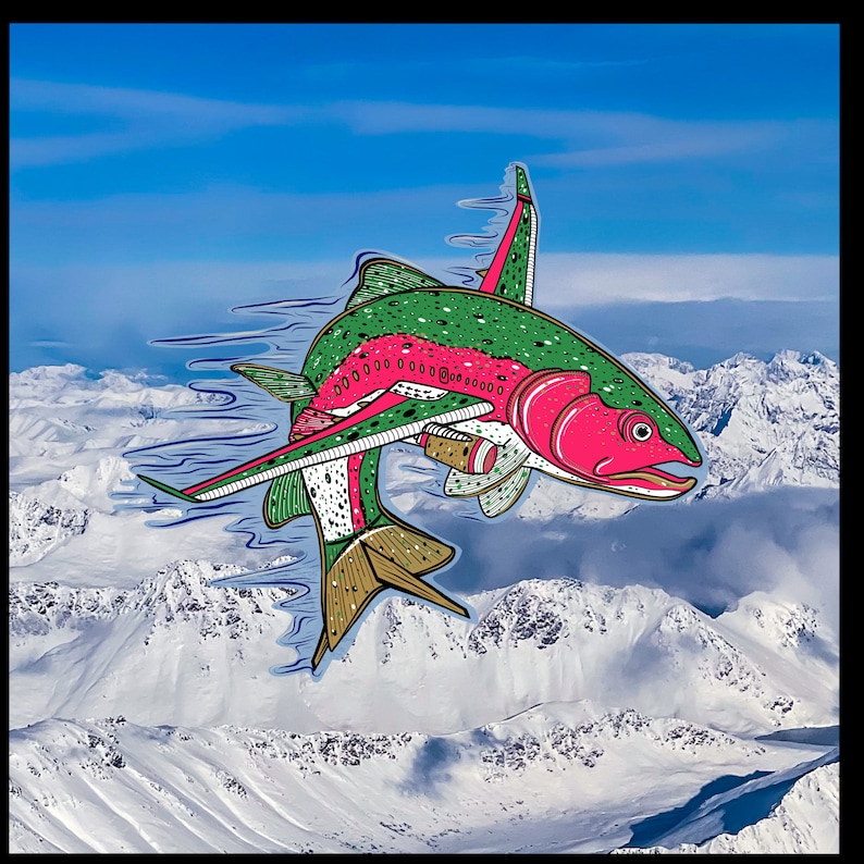 Salmon Thirty Salmon, 737, Boeing, Salmon Plane, Fish Airplane: Pin - Etsy