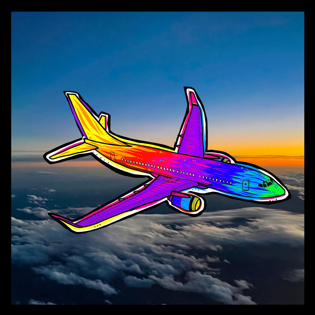 Rainbow, Queen, Colorful, Boeing, Pride, LGBTQ Airplane: Sticker ...
