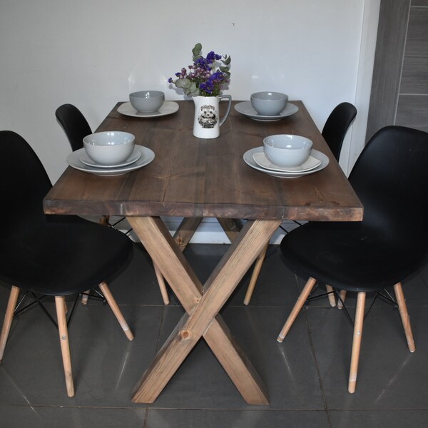 Rustic Dining Table - Etsy UK
