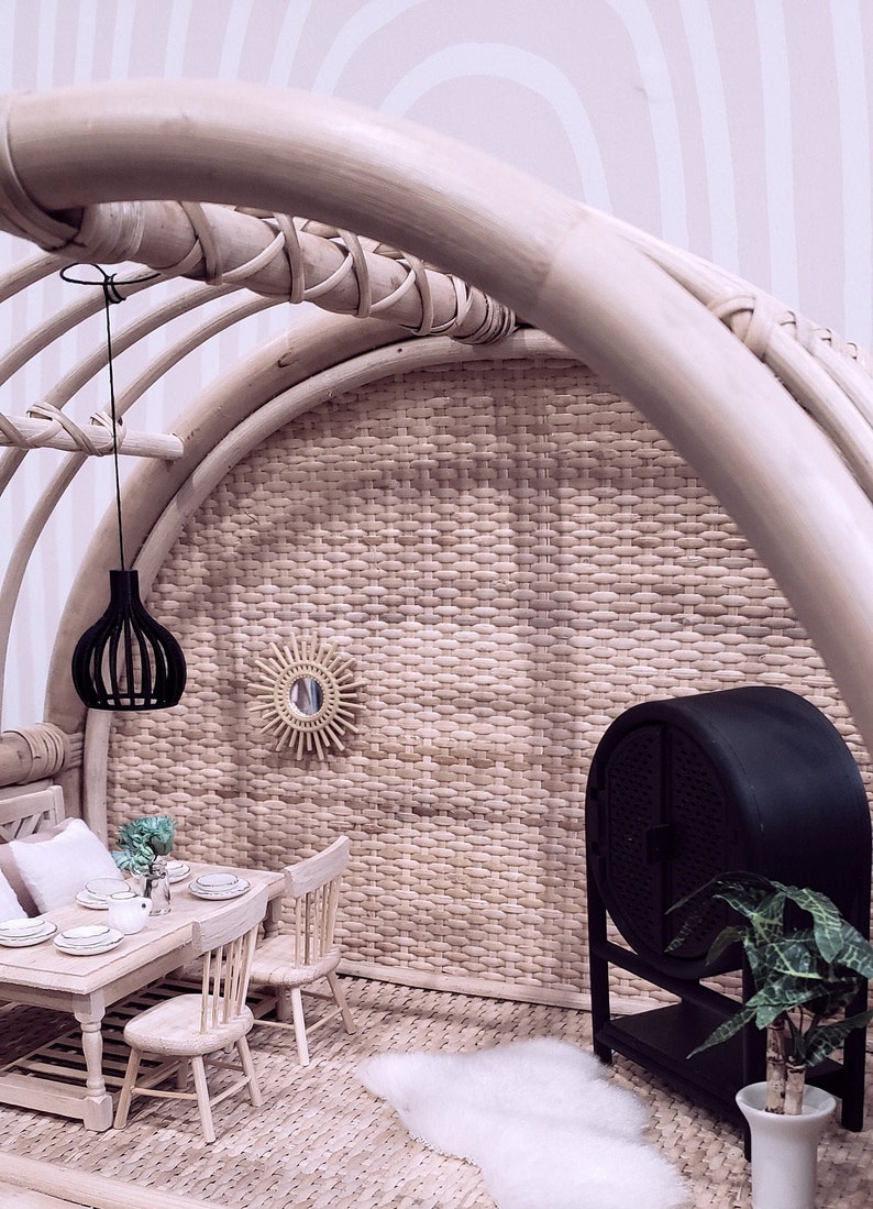 Rattan Circular Storage Cabinet | Etsy