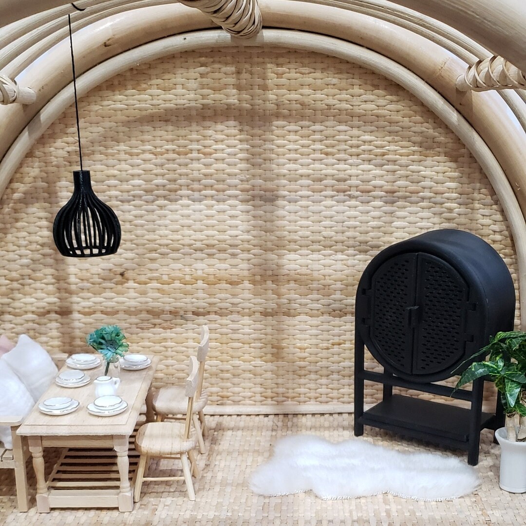 Rattan Circular Storage Cabinet - Etsy