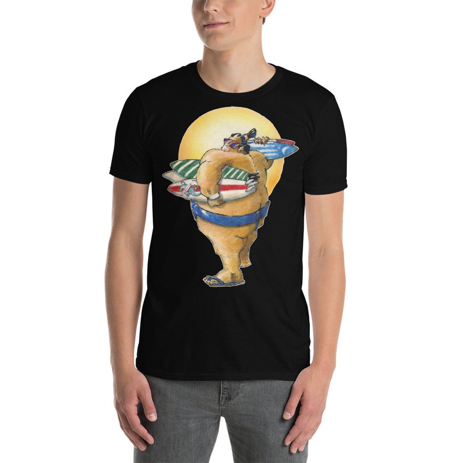 Sumo Surf Wrestling Vintage Sumo Wrestler Retro Sumo Short-sleeve ...