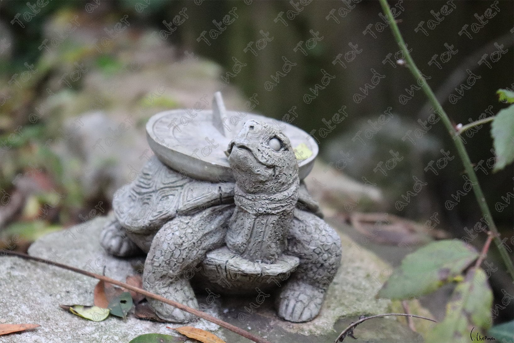 Stone Turtle, Garden Sundial JPEG Download, Digital Picture, Clipart ...