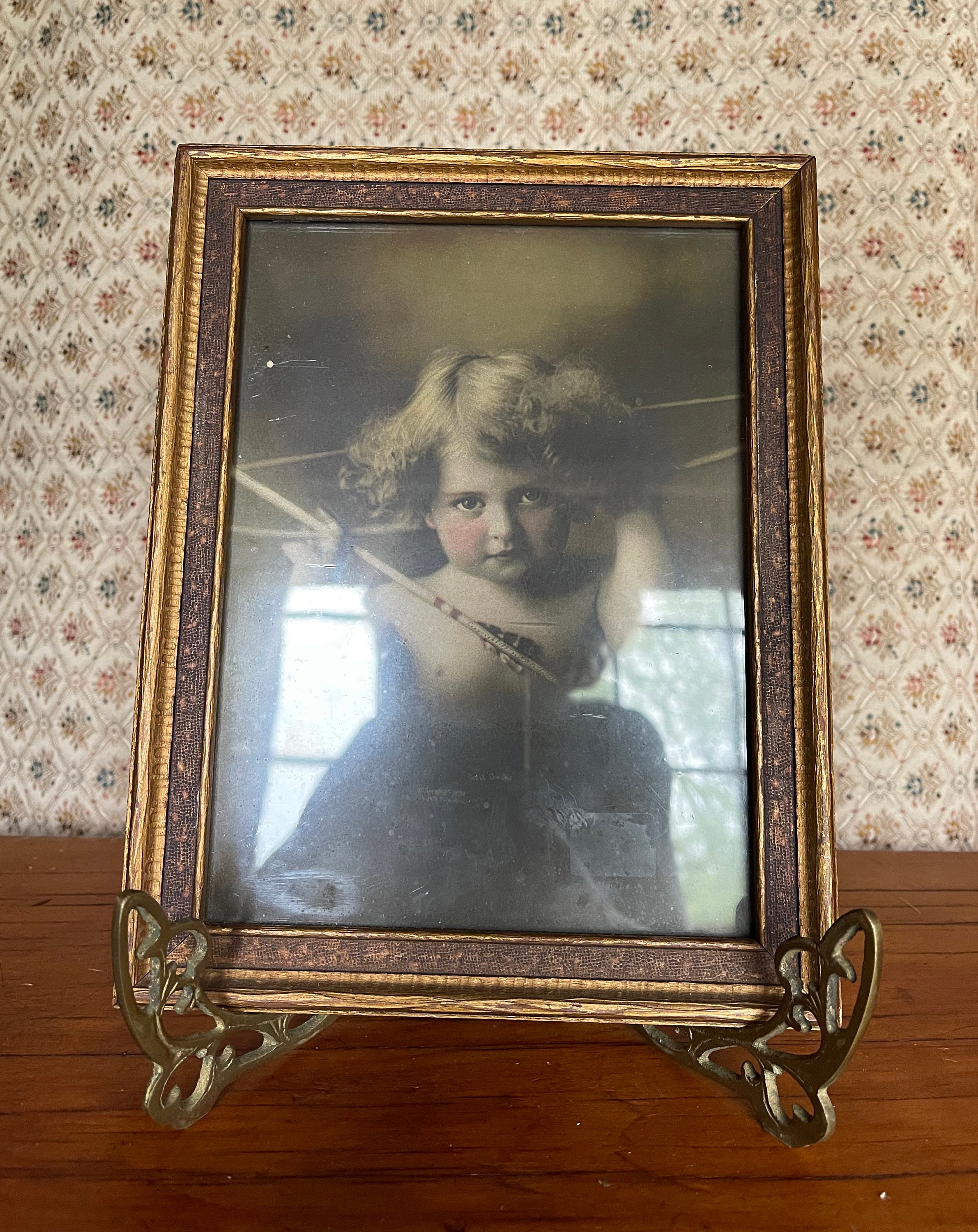 Antique cupid Awake Early 20th Century Framed - Etsy