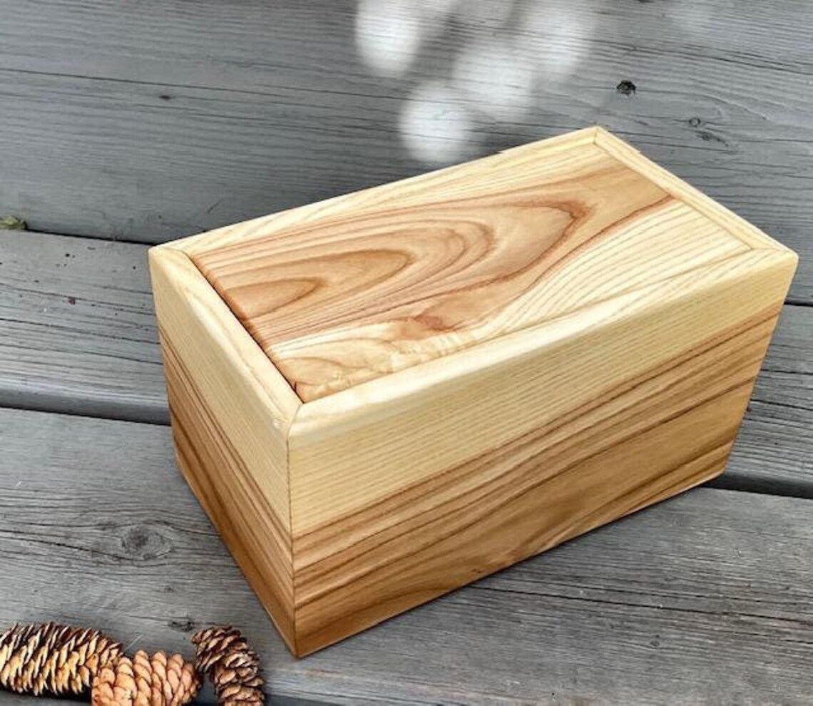 Small Wood Cremation Box - Etsy