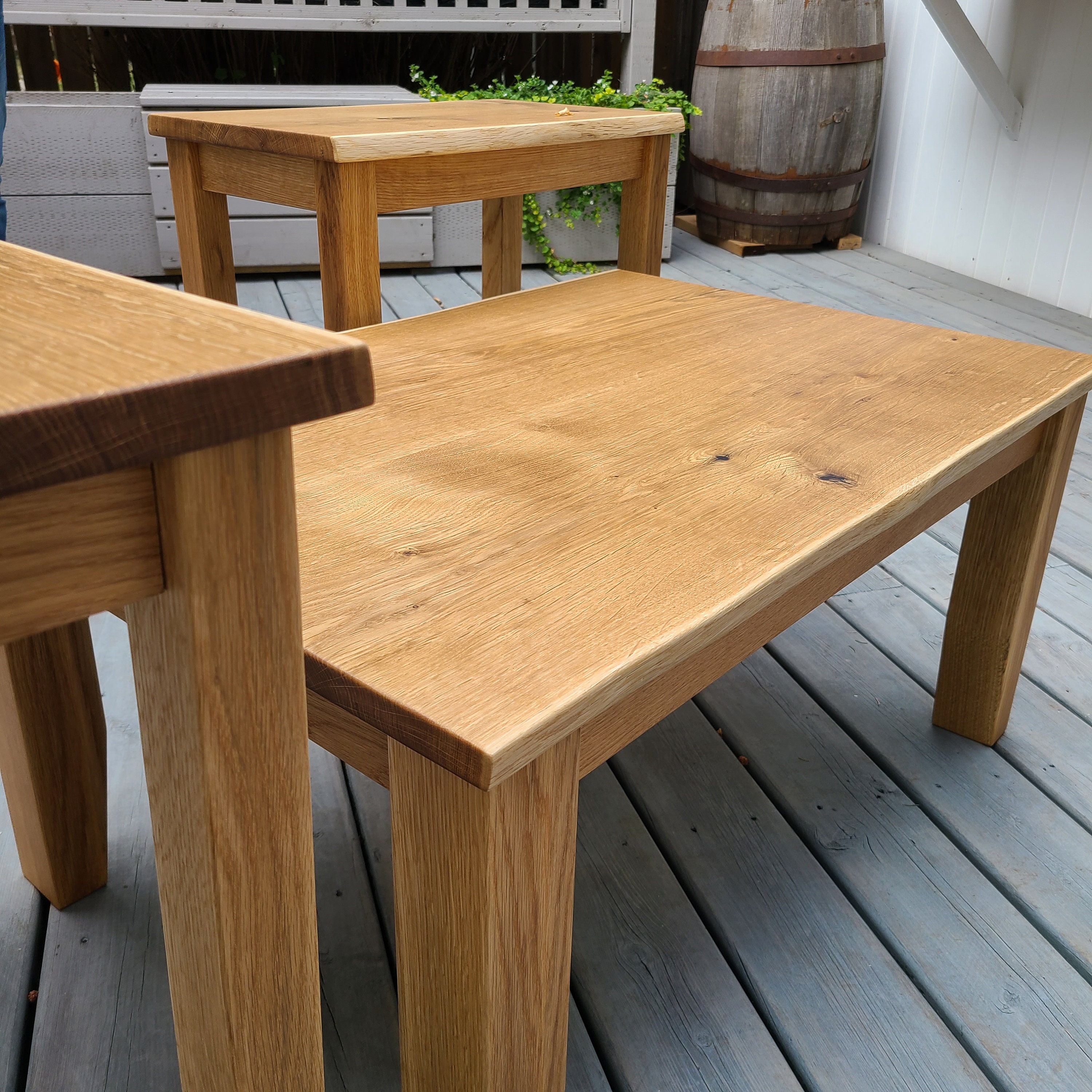 Live Edge White Oak Coffee Table and End Tables - Etsy