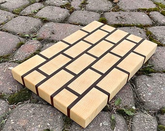 End Grain Cutting Board, Brick Pattern - Etsy