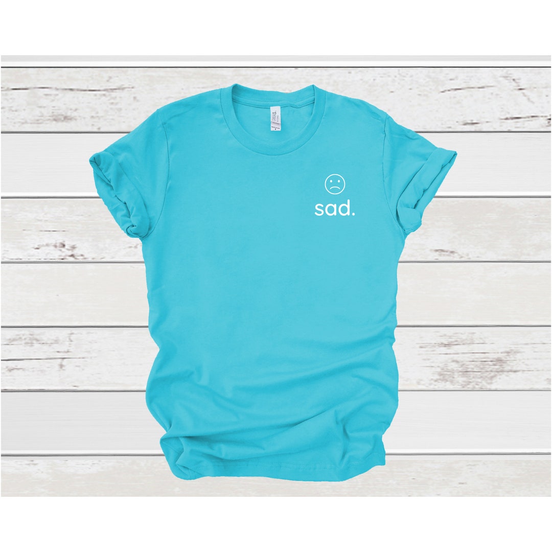 Sad Emoji Shirt, Cute Pastel Color, Sadness Shirt, Emo Shirt ...