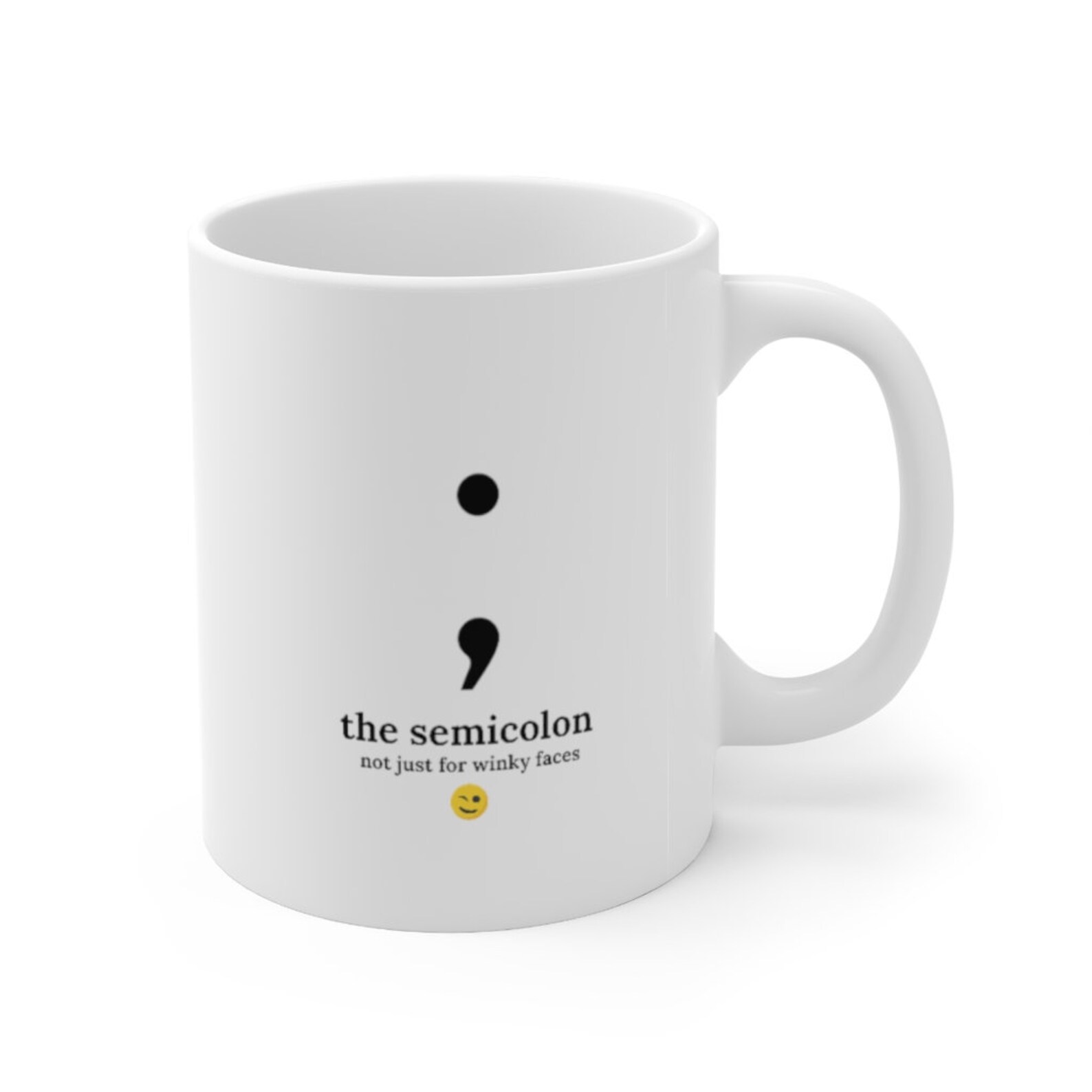 Semicolon Grammar Mug, Teacher Mugs, Funny Mugs, Teacher Appreciation ...