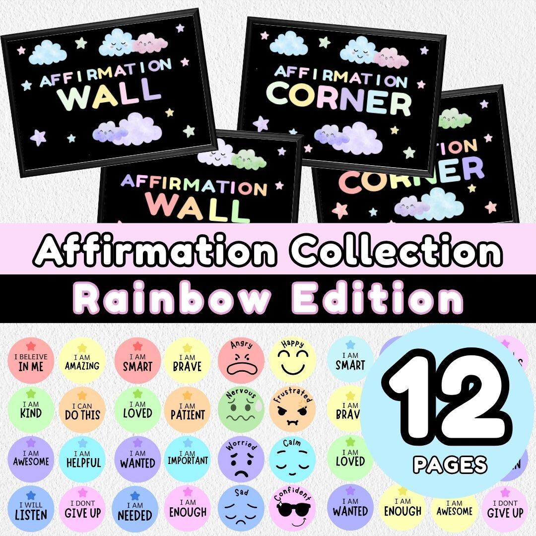 Kids Affirmation Poster Set: Calm Corner Classroom Art (digital ...