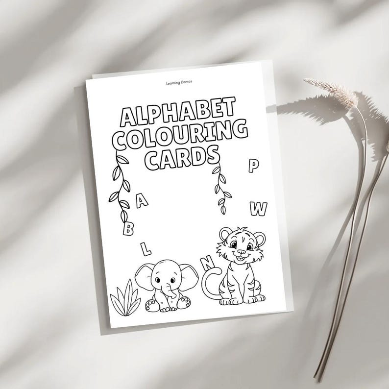 A–Z Animal Alphabet Colouring Cards - Etsy