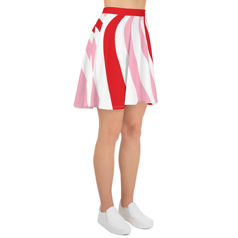 Pink Peppermint Skater Skirt: Holiday Party Style - Etsy