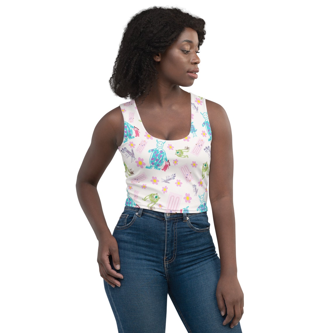 Boo Drawing Crop Top - Etsy