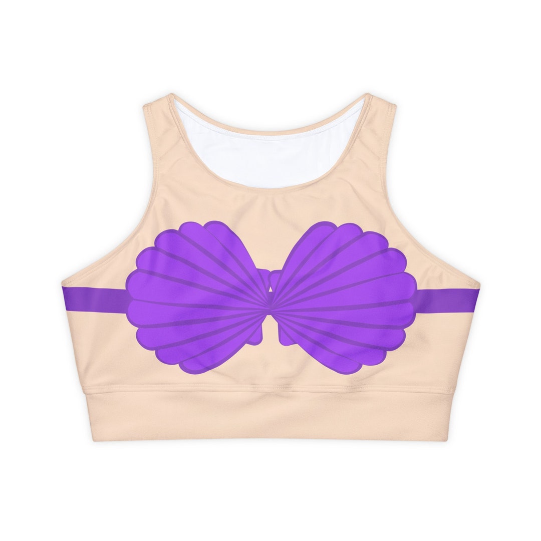 Mermaid Shells Fully Lined, Padded Sports Bra - Etsy