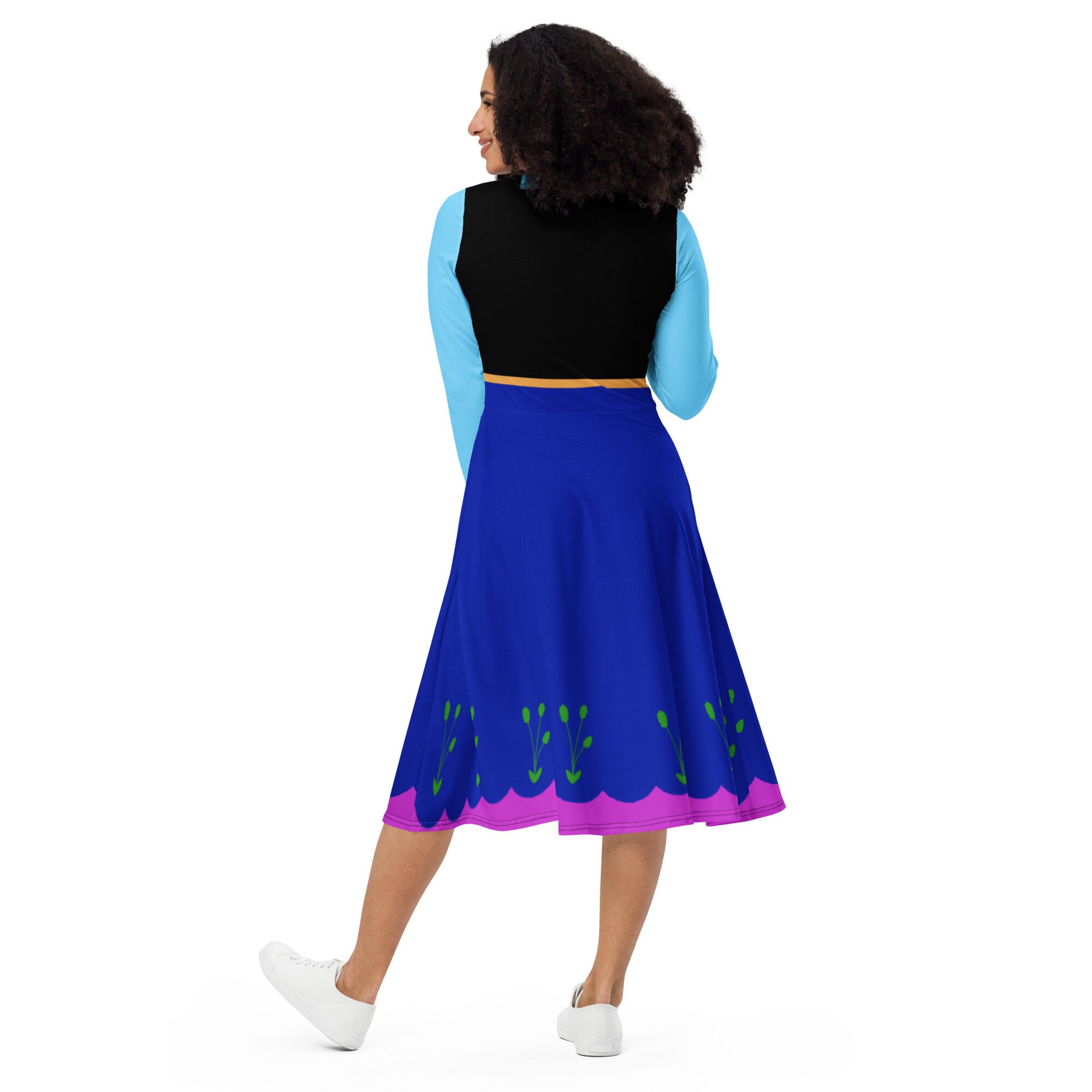 Anna Inspired Long Sleeve Midi Dress - Etsy