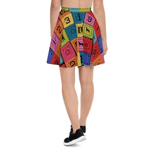 Poco Loco Papel Picado Skater Skirt Running Costume, Bounding, Cosplay ...