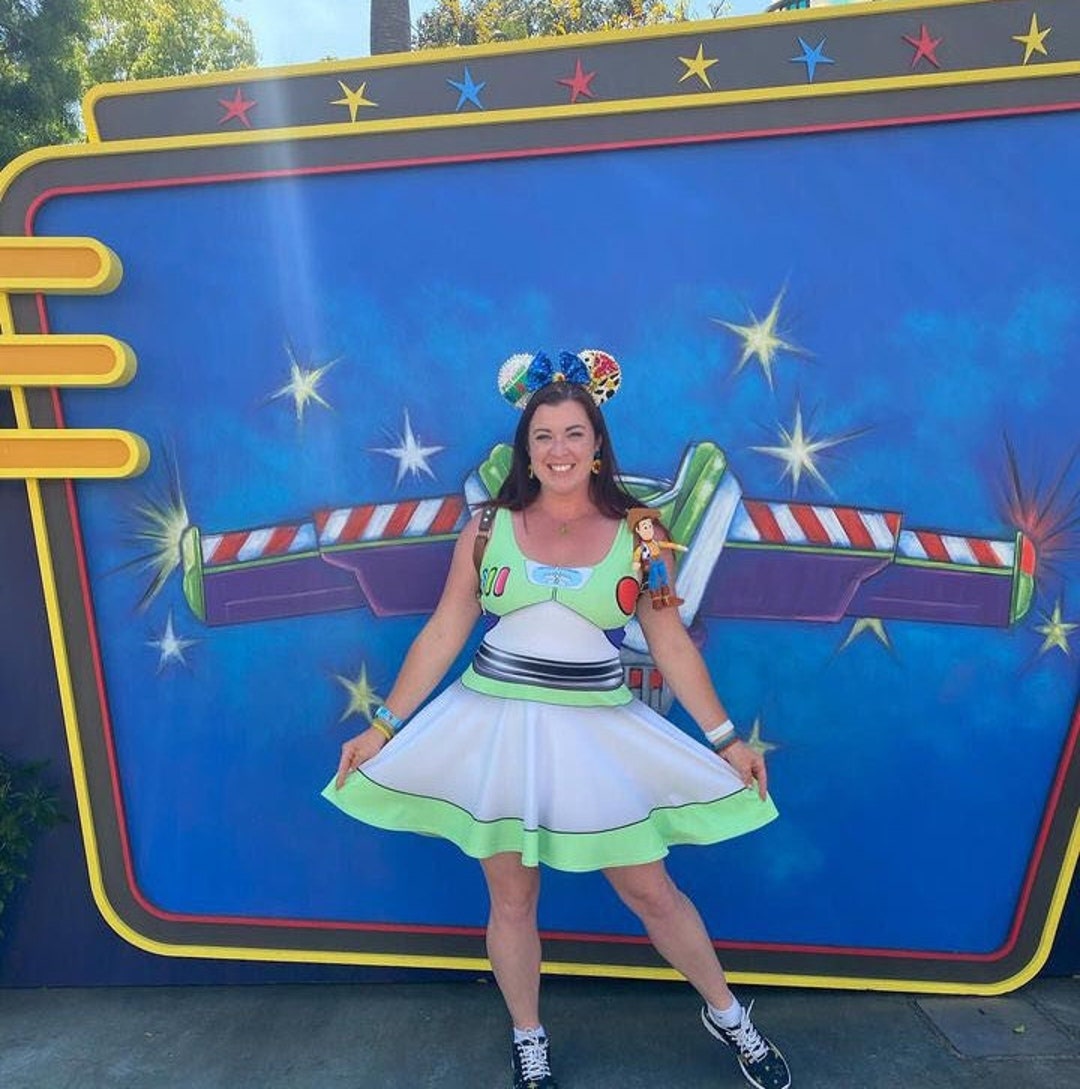 The Buzz Inspired Skater Dress- Running Costume, Cosplay, Bounding - Etsy