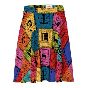 Poco Loco Papel Picado Skater Skirt Running Costume, Bounding, Cosplay ...