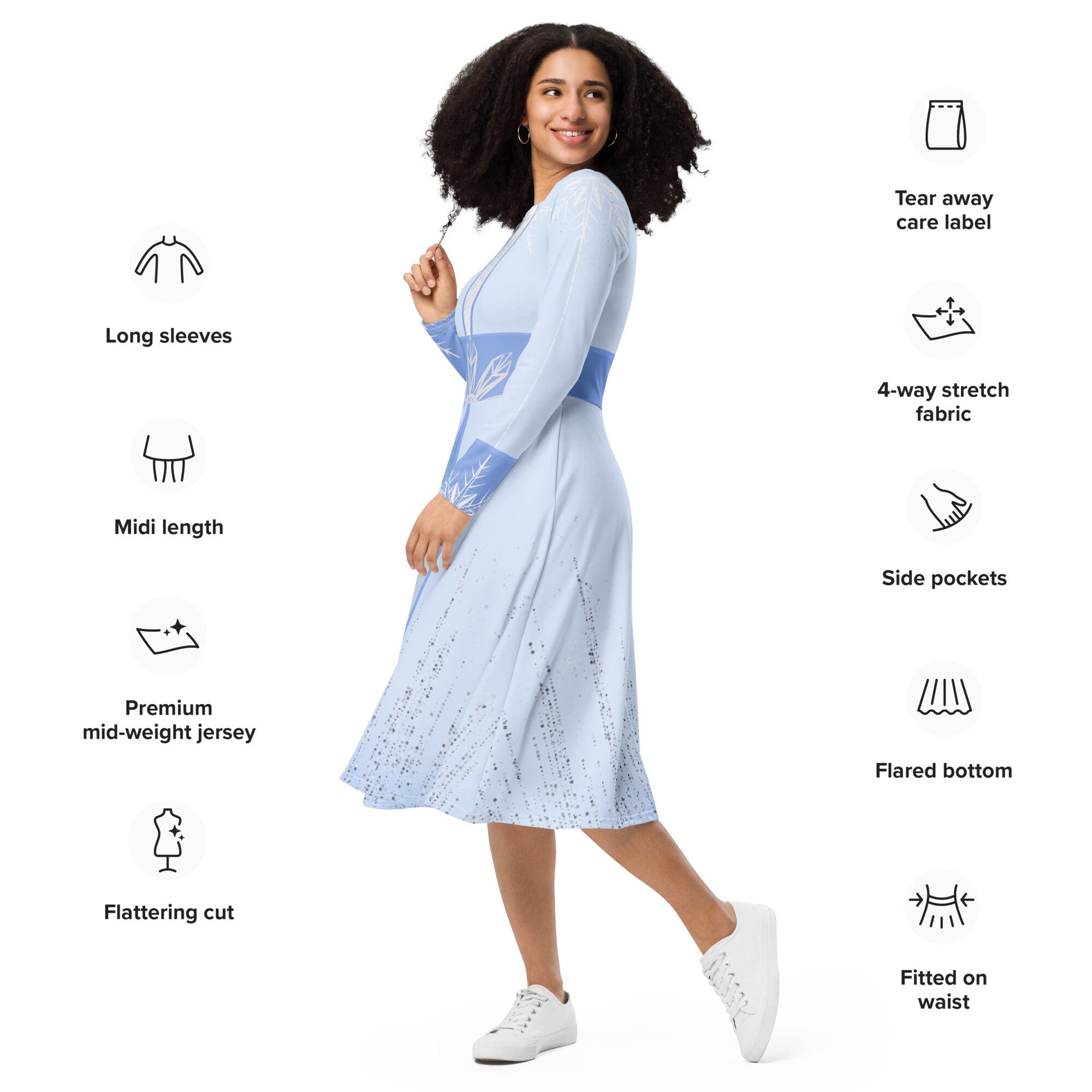 The Elsa Long Sleeve Midi Dress - Etsy