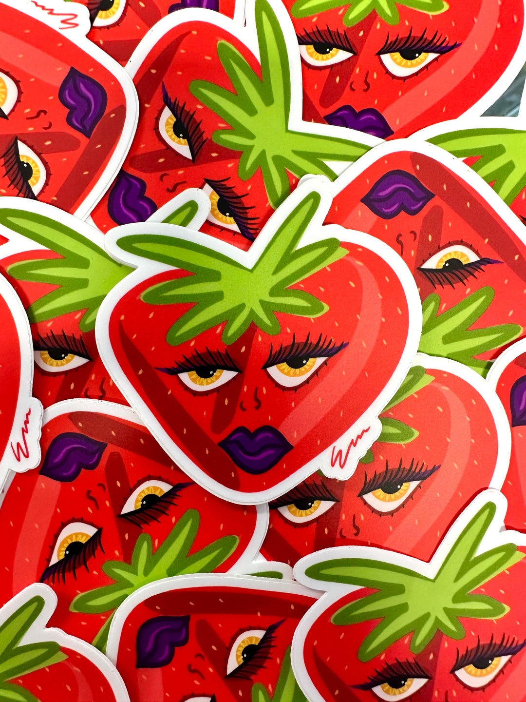 Strawberry Weirdo - Cute Sticker for Laptop/water Bottle - Etsy