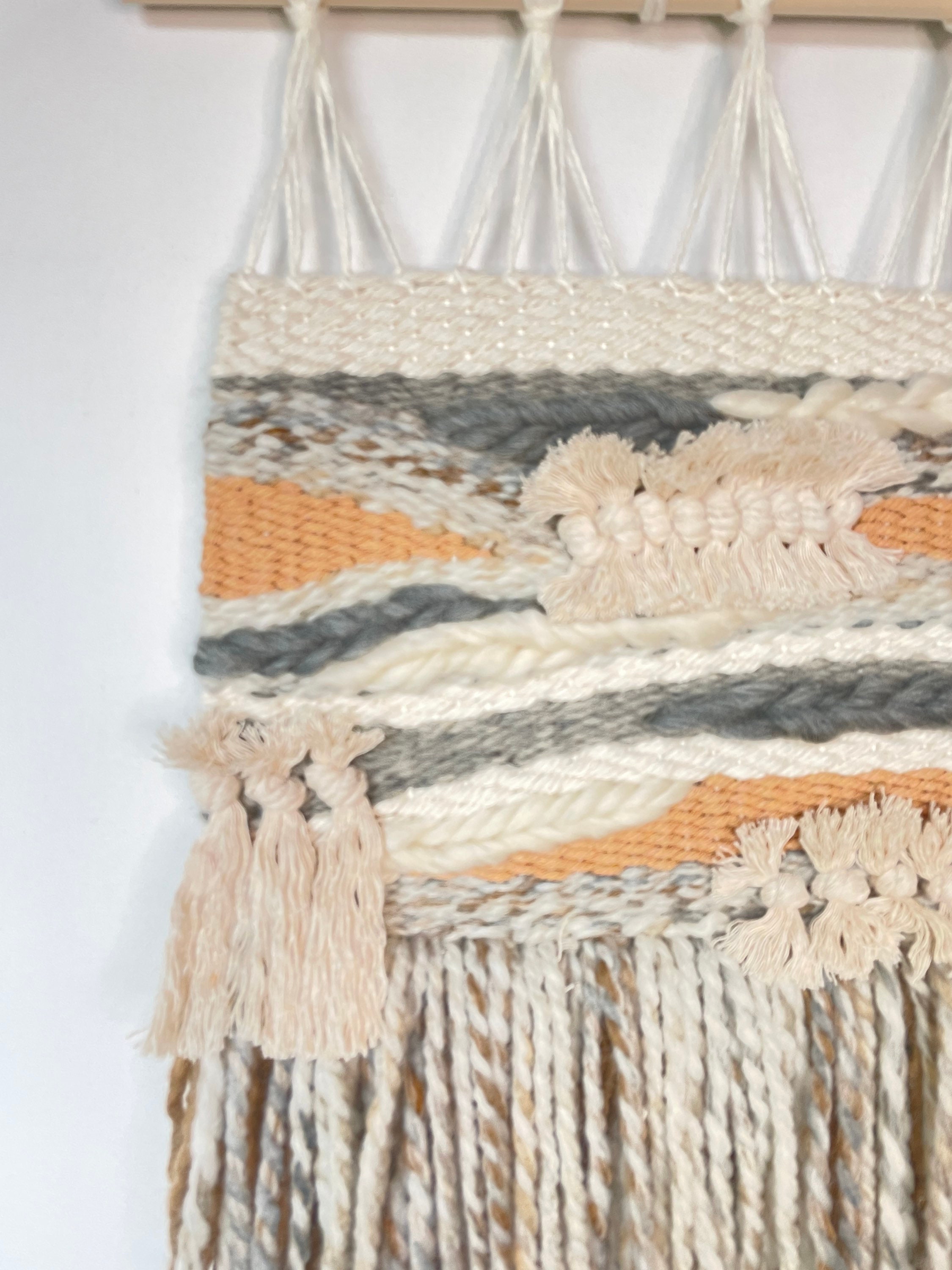 Loom Weaving Fiber Art Woven Wall Hanging Boho Decor - Etsy