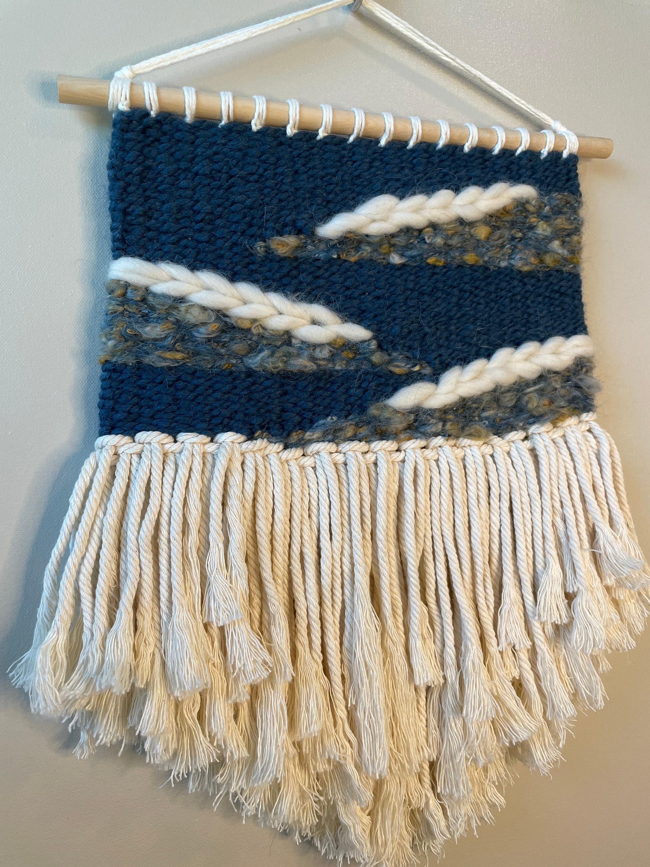 Loom Weaving Fiber Art, Woven Wall Hanging Boho Decor, Bohemian Decor ...