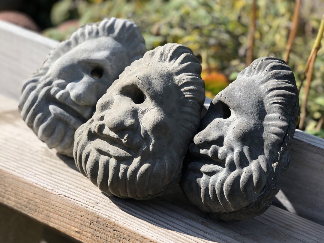 Cyclops Garden Statue, Weird Concrete Sculpture, Ancient Relic, Double ...