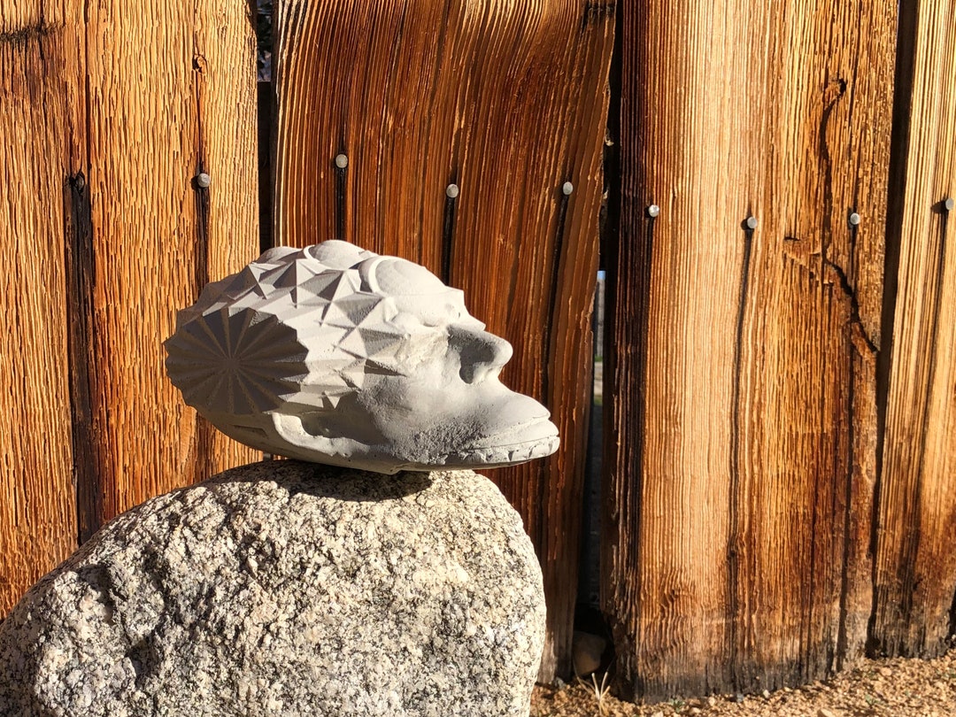 Alien Head Concrete Sculpture Ancient Garden Relic Strange - Etsy
