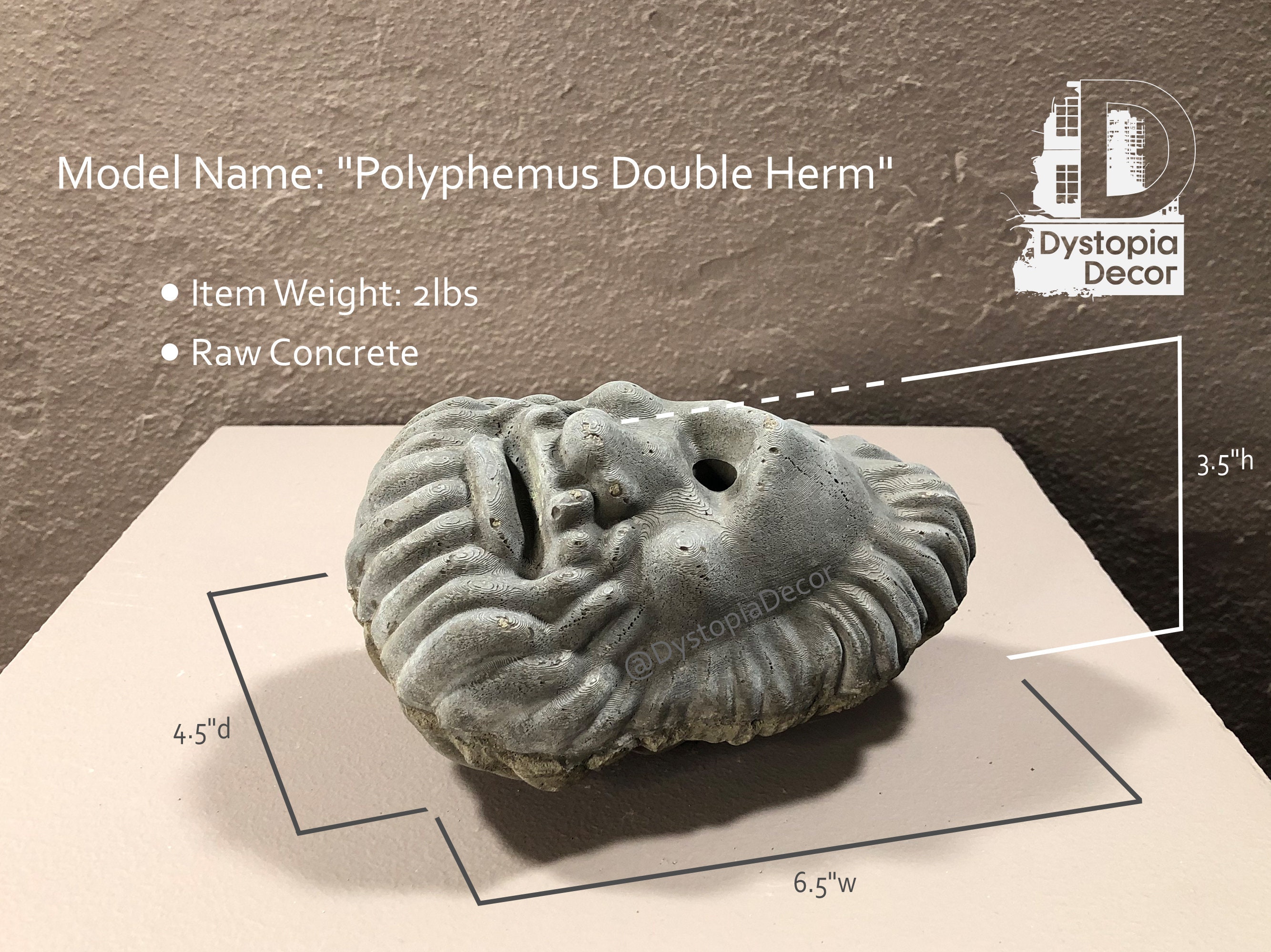 Cyclops Garden Statue, Weird Concrete Sculpture, Ancient Relic, Double ...