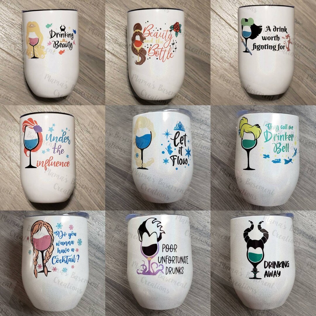Princess Wine 12oz Tumbler, Bachelorette Party, Wedding Party, Birthday ...